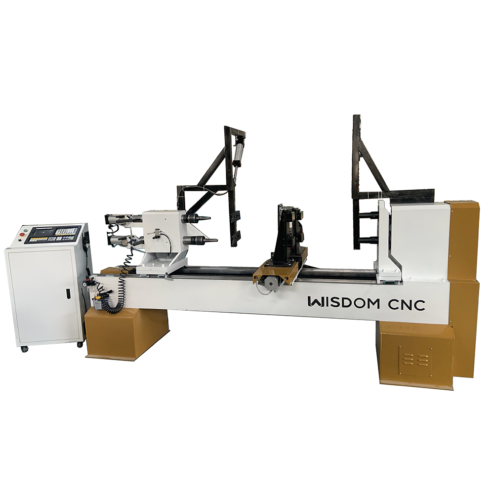 WS-L1516 Double Axis CNC Wood Lathe Machine with Auto Fixing Device ...