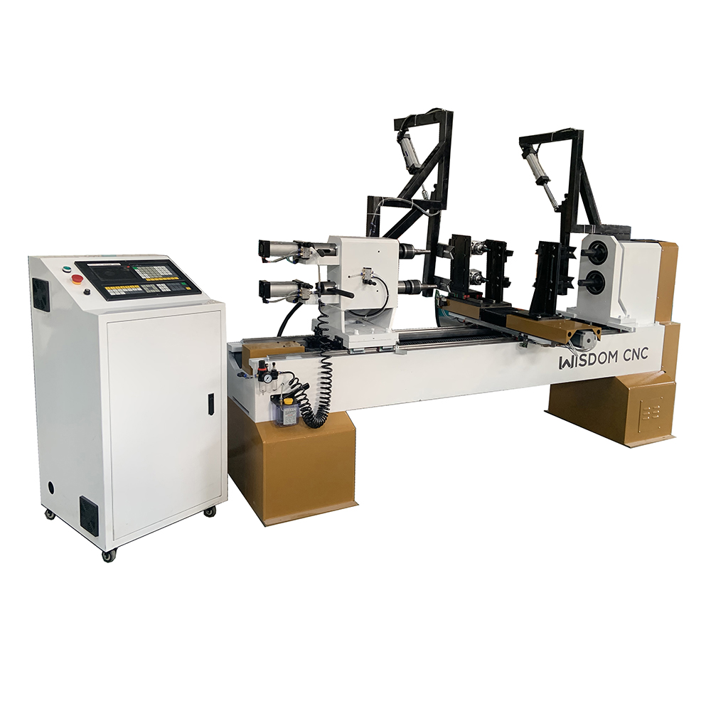 WS-L1516 Double Axis CNC Wood Lathe Machine with Auto Fixing Device ...