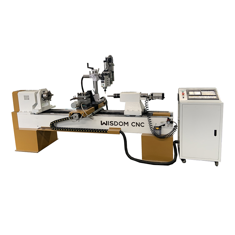 ATC CNC Wood Lathe Machine with Auto Tools Changer from Wisdom CNC