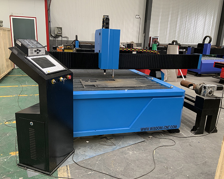 WS-P1530R Plasma Cutting Machine with Marking Head and Rotary Delivery ...